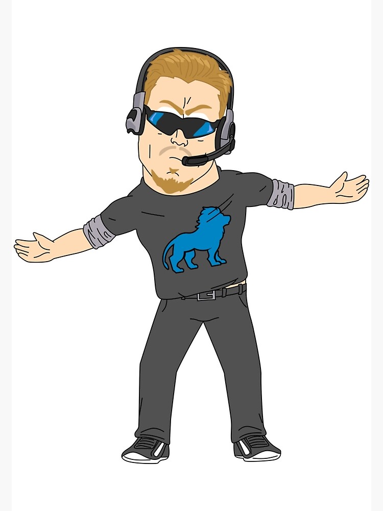 "South Park Dan Campbell Lions Coach Cartoon Sticker" Poster for Sale ...