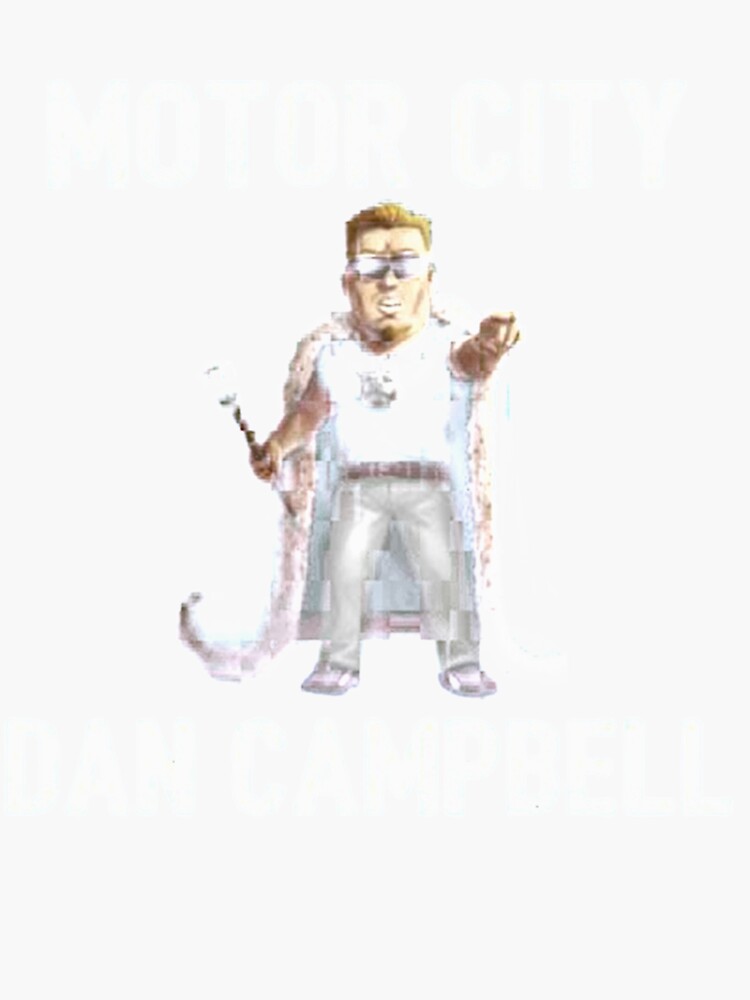 "Motor City Dan Campbell shirt Essential T-Shirt" Sticker for Sale by ...