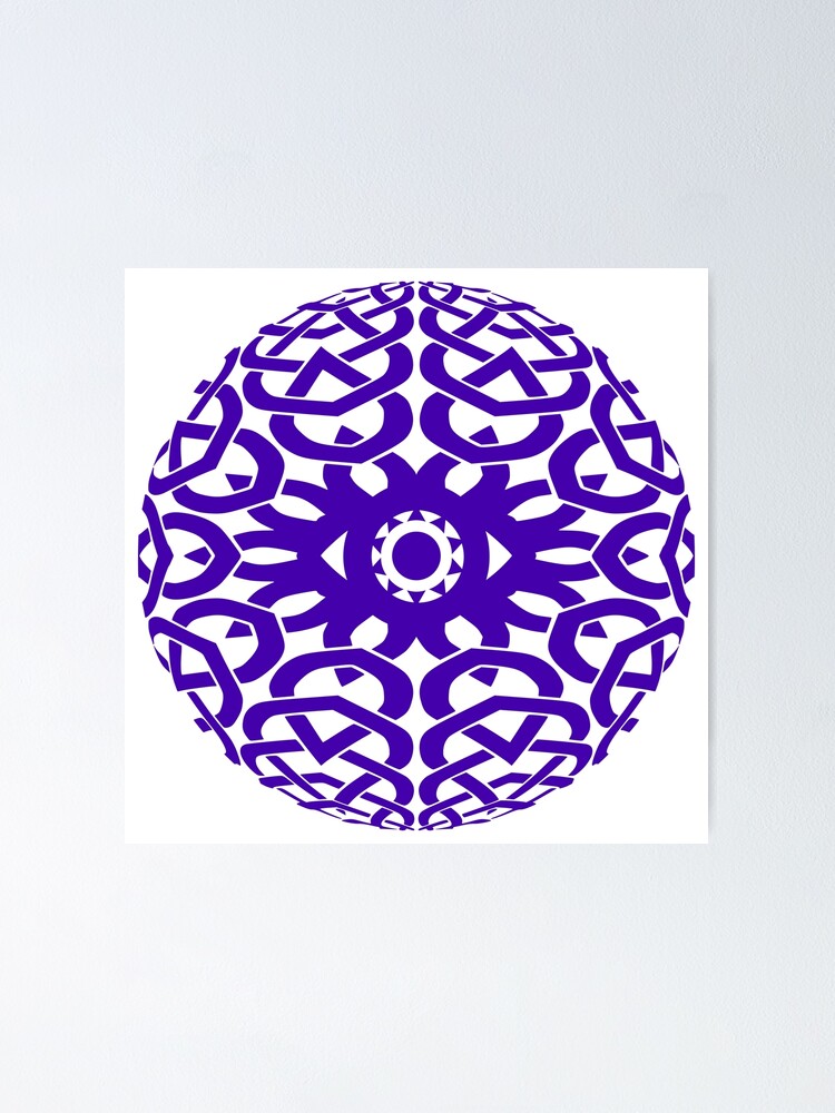 "3D Celtic Sphere Design with Eye at the Center" Poster for Sale by ...