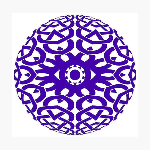 "3D Celtic Sphere Design with Eye at the Center" Photographic Print for ...