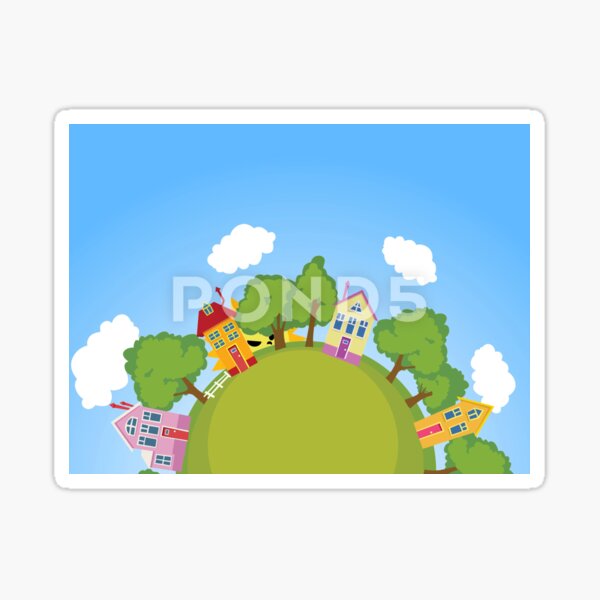 "4 houses in the neighborhood " Sticker for Sale by Xjeans | Redbubble