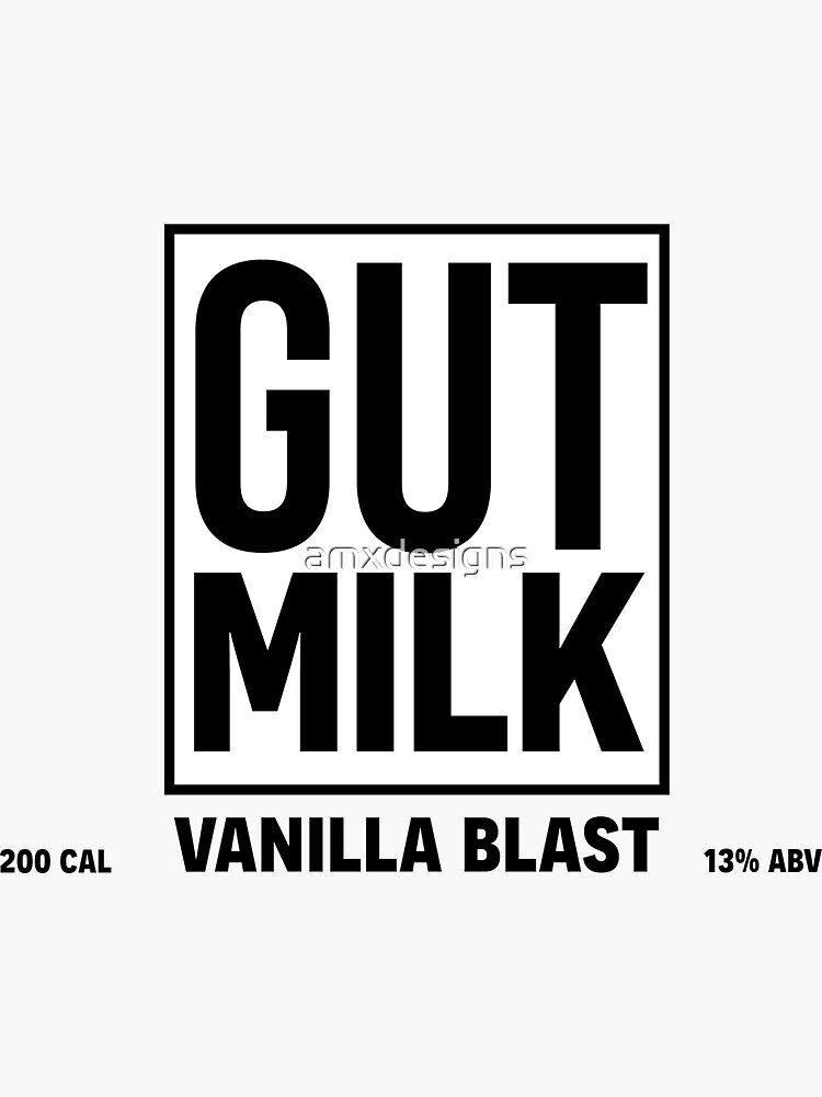 "GUT MILK OMITB" Sticker for Sale by amxdesigns | Redbubble