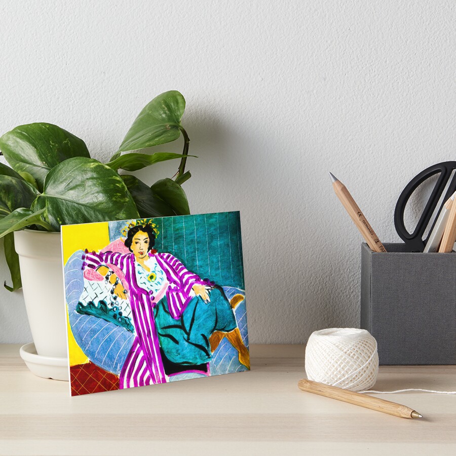 "Henri Matisse, small odalisque in purple robe, 1937" Art Board Print ...