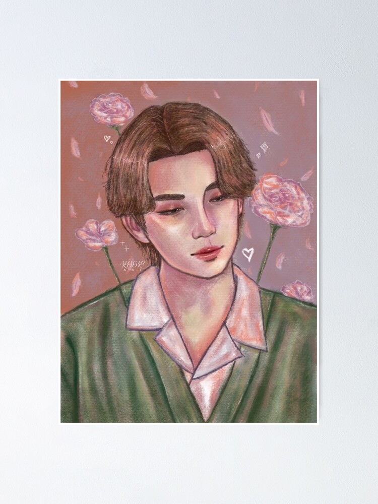 Seventeen Joshua Hong Pastel Poster For Sale By Mochikookart Redbubble