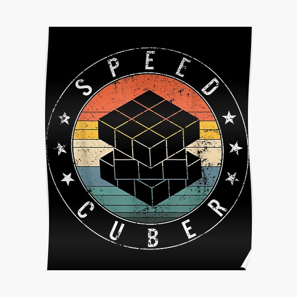 Póster «Speed Cubing Juego Cubo Speed Cuber Rompecabezas Solucionador ...