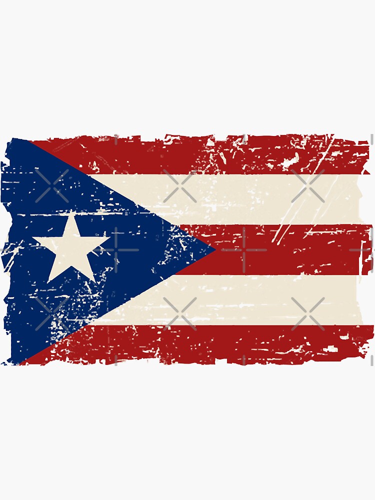 "Puerto Rico Flag - Vintage Look" Sticker for Sale by NketialAntony ...