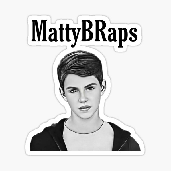 "MattyBRaps white and black t-shirts" Sticker for Sale by Farissy ...