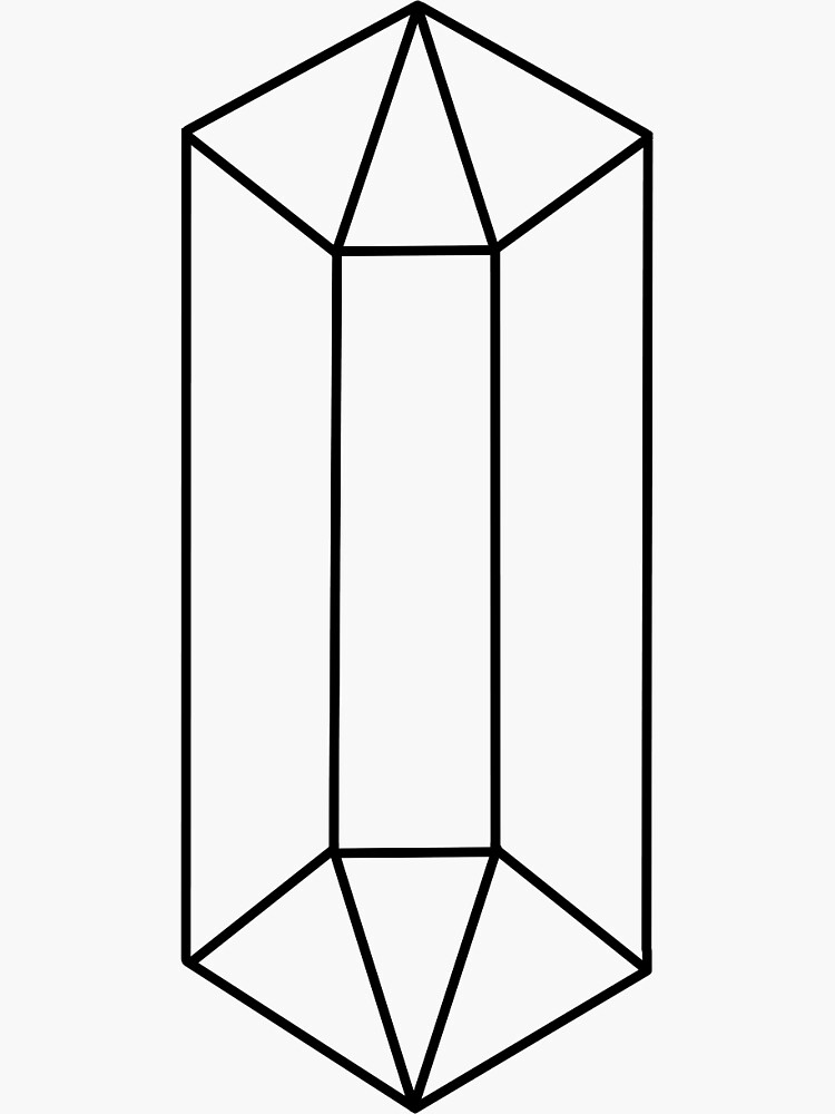 "Crystal Stick Line Art, Digital Drawing" Sticker for Sale by ...