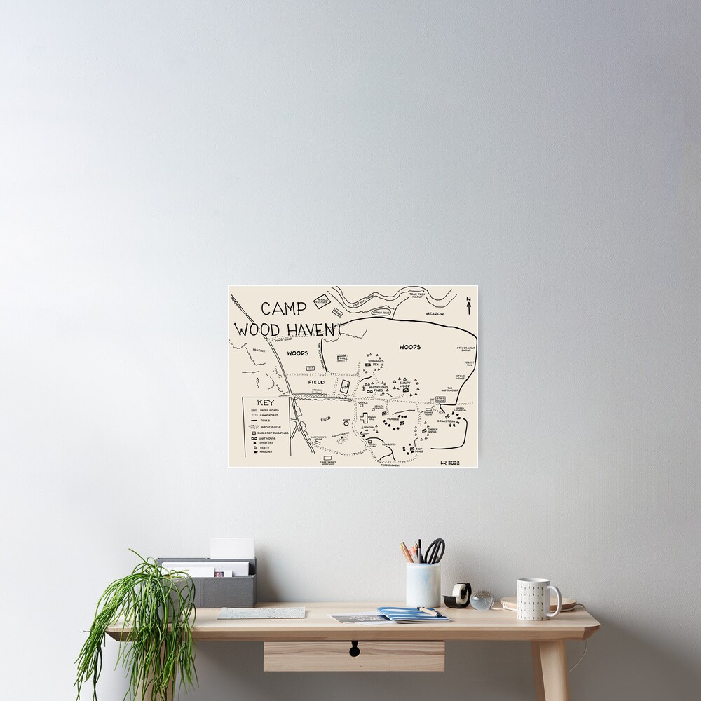 "Camp Wood Haven Map 2022" Poster for Sale by l-redfern | Redbubble