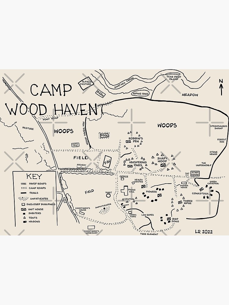 "Camp Wood Haven Map 2022" Poster for Sale by l-redfern | Redbubble