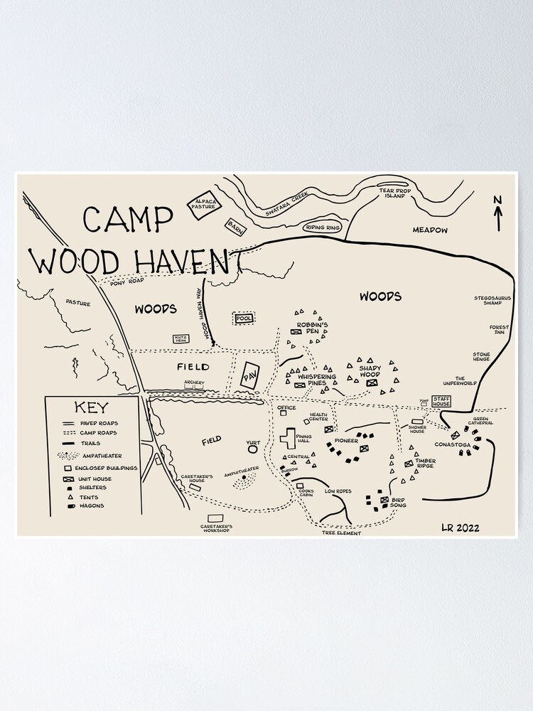 "Camp Wood Haven Map 2022" Poster for Sale by l-redfern | Redbubble