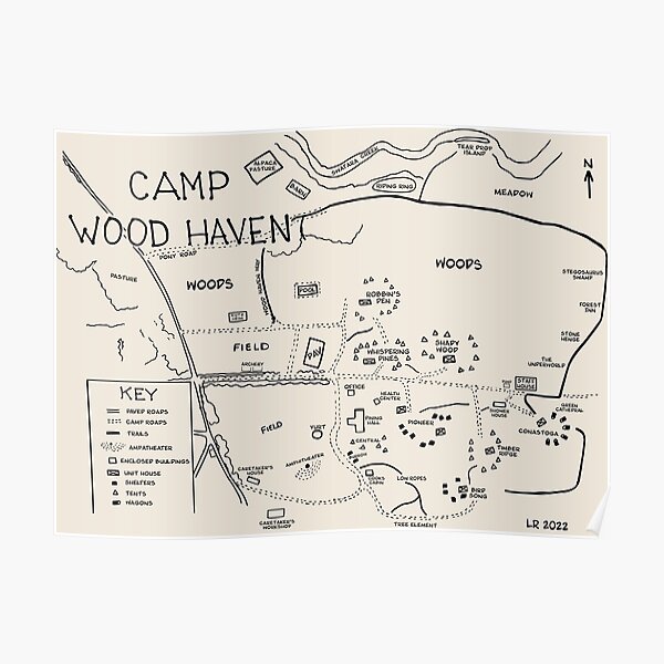 "Camp Wood Haven Map 2022" Poster for Sale by l-redfern | Redbubble