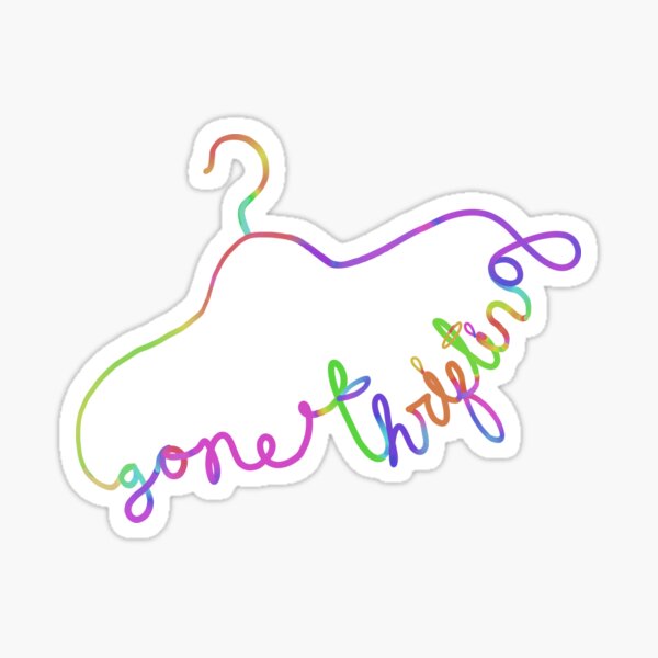 "Gone Thrifting Clothes Hanger" Sticker for Sale by Lenaartist | Redbubble
