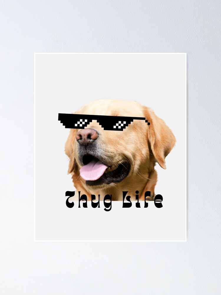 "Thug life cool dog" Poster for Sale by ScriptTours | Redbubble