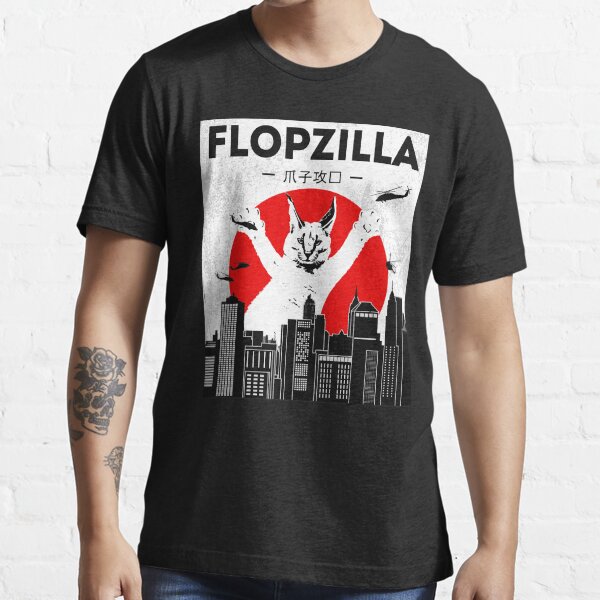Catzilla Funny Big Floppa Meme Flopzilla Caracal Cat Lover T Shirt For Sale By Mostfaa23