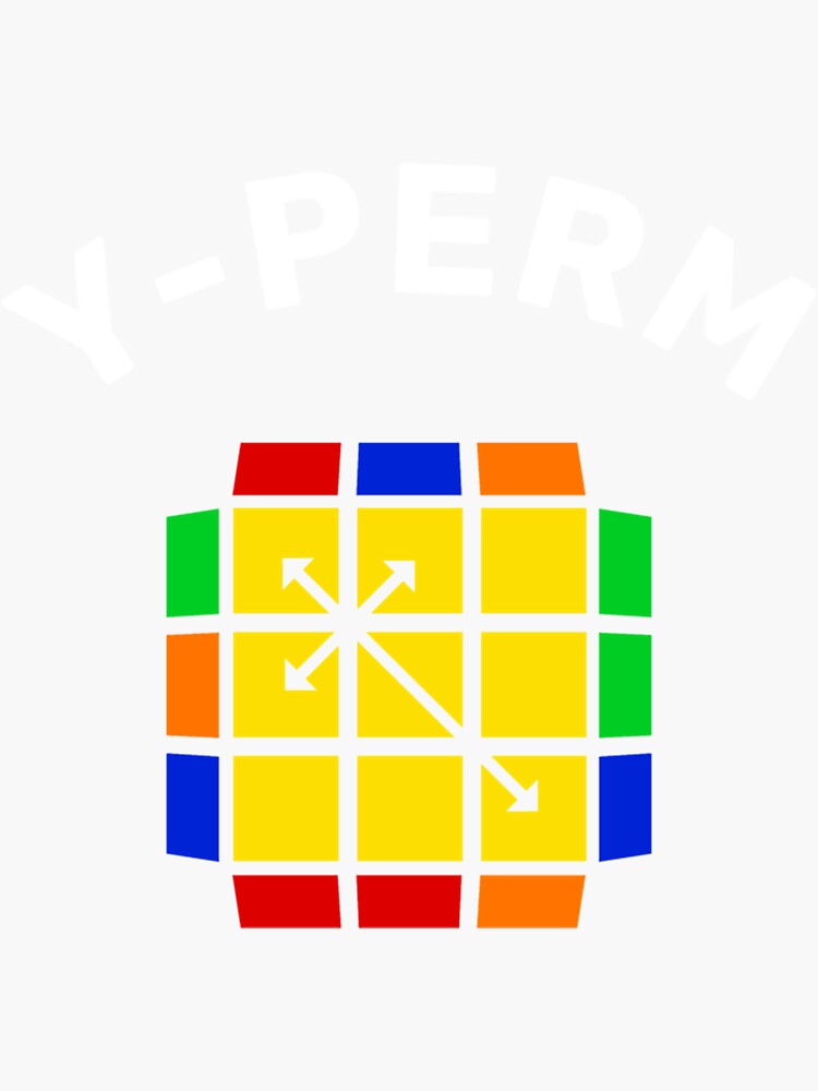 "Y Perm Diagram Funny Rubik Cube Lovers " Sticker for Sale by ...
