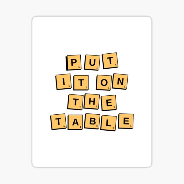 "The Scrabble table design" Sticker for Sale by JohnMorales0429 | Redbubble