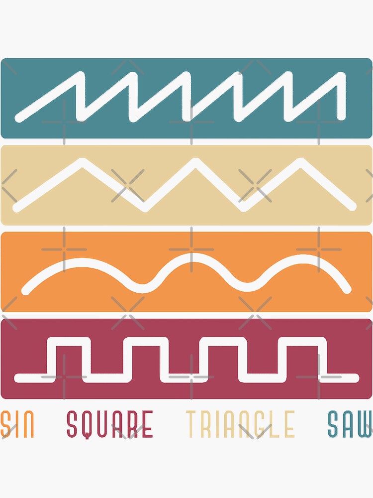 "Modular Synthesizer Synth Vintage Analog Waveform" Sticker for Sale by ...