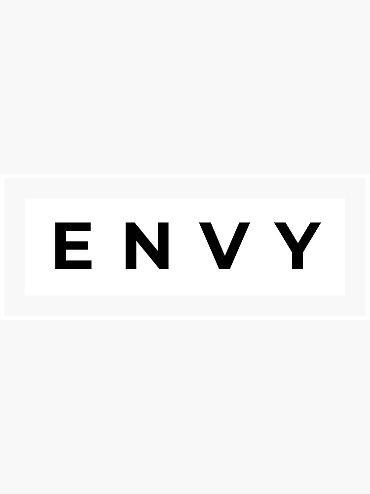 "Envy Black and White Logo" Sticker for Sale by Ninjakandy | Redbubble