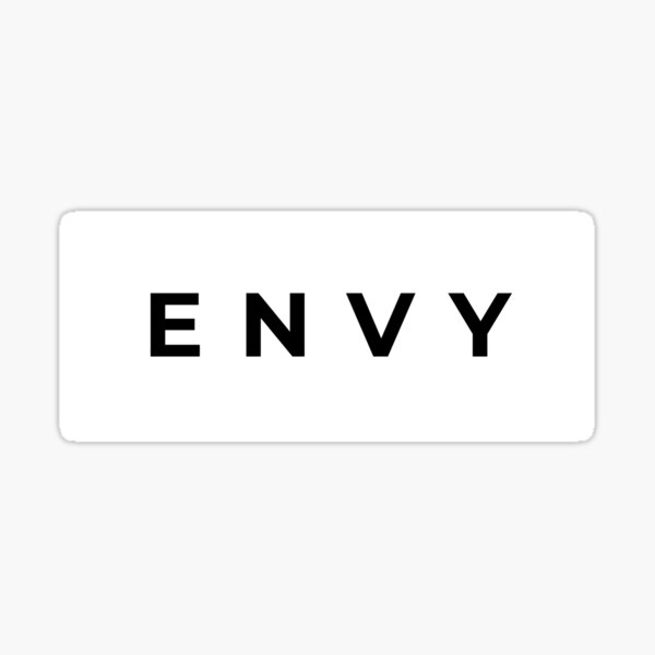 "Envy Black and White Logo" Sticker for Sale by Ninjakandy | Redbubble