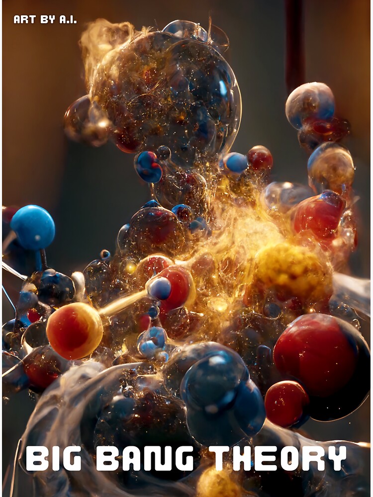 Pegatina «Arte de la teoría del Big Bang: creado por IA» de Created-by-AI | Redbubble