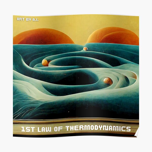 "First Law of Thermodynamics Art - Created by AI" Poster for Sale by ...