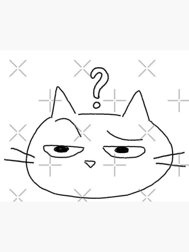 Póster «Gato de signo de interrogación» de bwdoodles | Redbubble