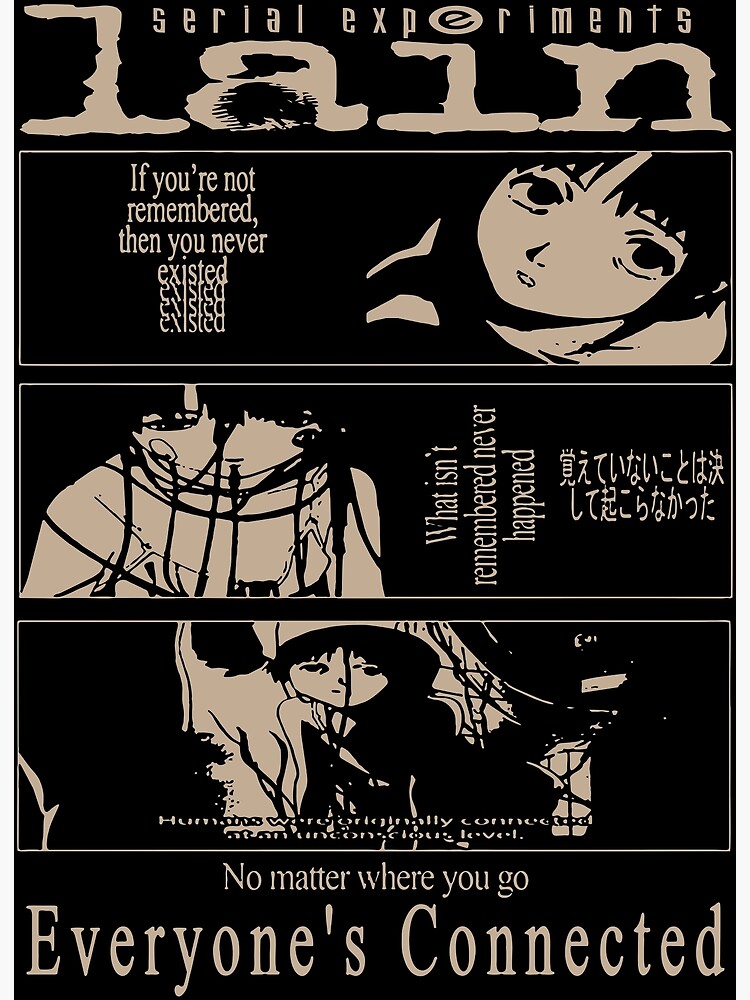 "SERIAL EXPERIMENTS LAIN" Poster for Sale by fiorellopisano | Redbubble