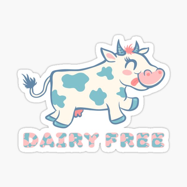 "Cute Dairy Free Cow" Sticker for Sale by ChiweenieHobbit | Redbubble
