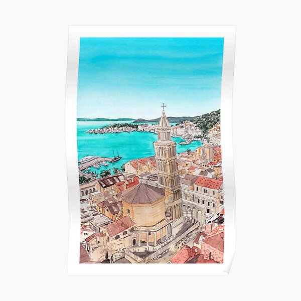 "Split Croatia" Poster for Sale by NorrskenArt | Redbubble