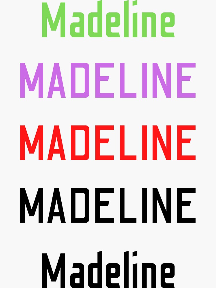 "Madeline" Sticker for Sale by PODdezaine | Redbubble