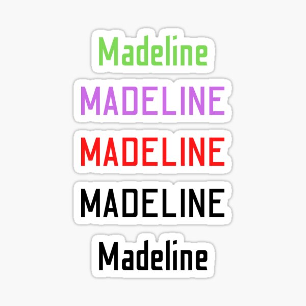 "Madeline" Sticker for Sale by PODdezaine | Redbubble