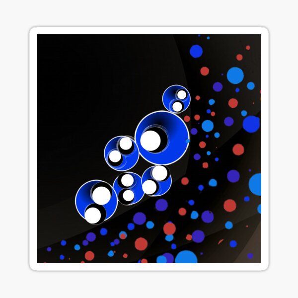 "Colored balls, blue color" Sticker for Sale by CraktmanShop | Redbubble