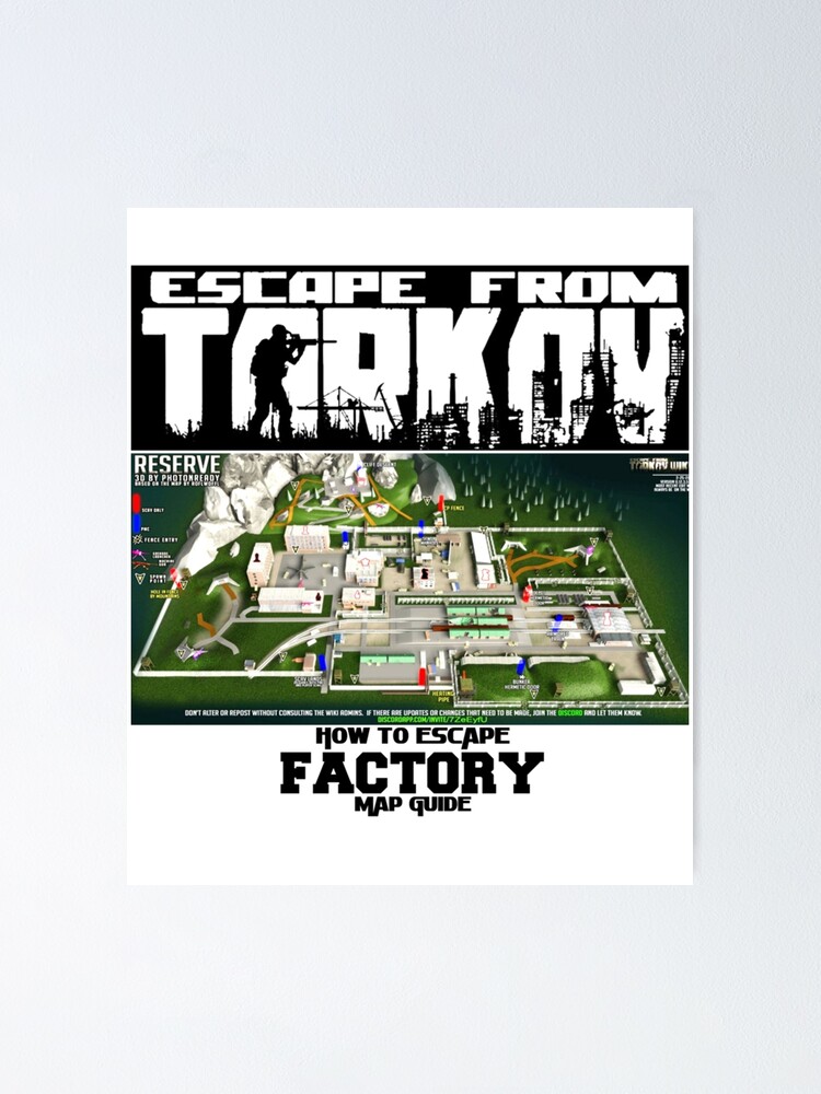 "Escape From Tarkov Factory Map Guide " Poster for Sale by ContTrader ...