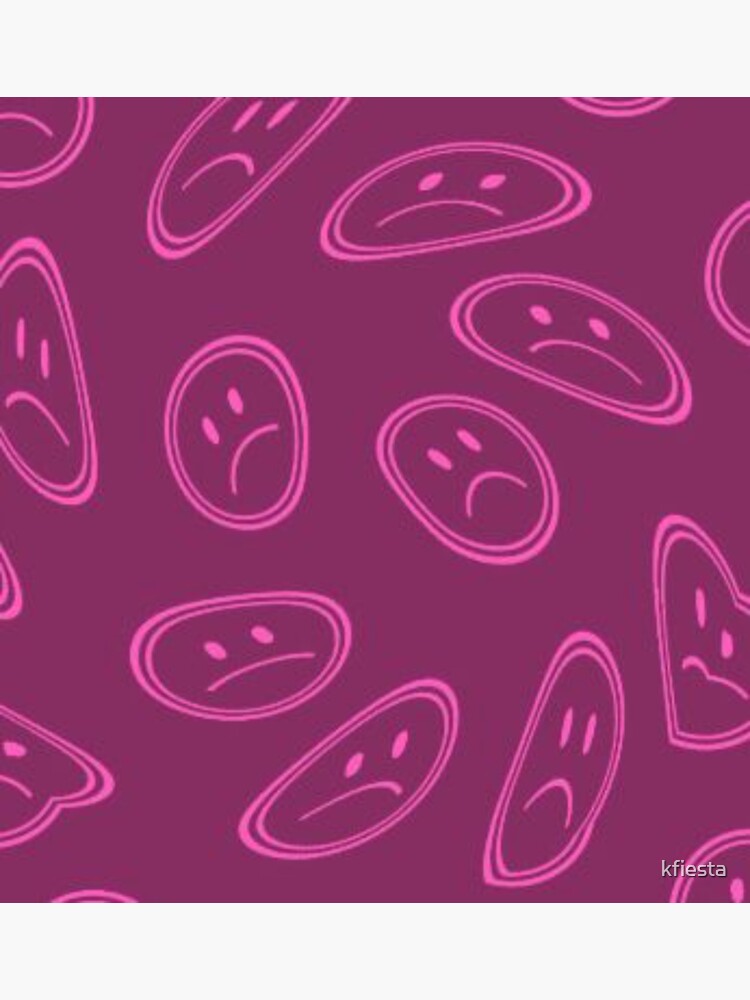 "Pink sad face emoji glitch (Ver 3)" Sticker for Sale by kfiesta ...