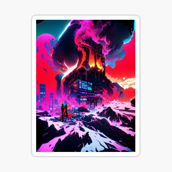 "Lava Factory" Sticker for Sale by NeoLiquid | Redbubble