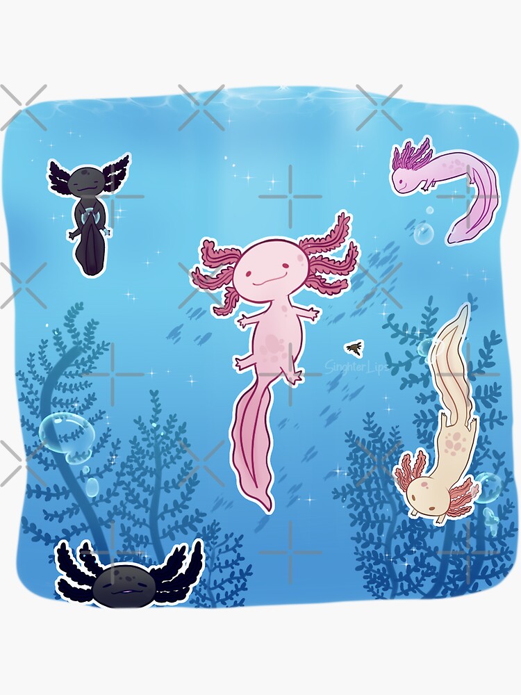 "axolotls" Sticker for Sale by Singhter | Redbubble