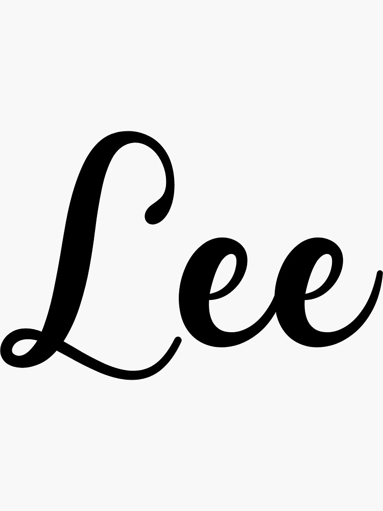 "Lee Name - Handwritten Calligraphy" Sticker for Sale by YelenaStore ...