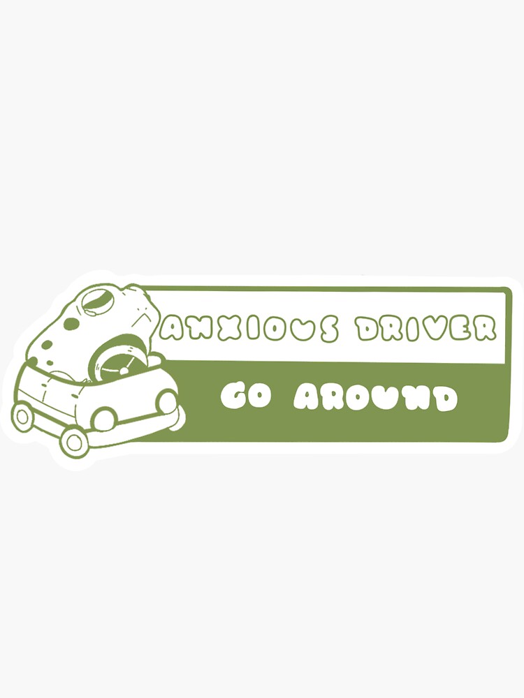 "Anxious driver frog sticker " Sticker for Sale by pxmmy | Redbubble