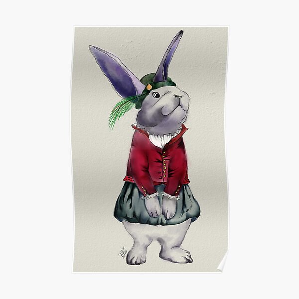 "The White Rabbit" Poster for Sale by Sheku-Nafisi | Redbubble