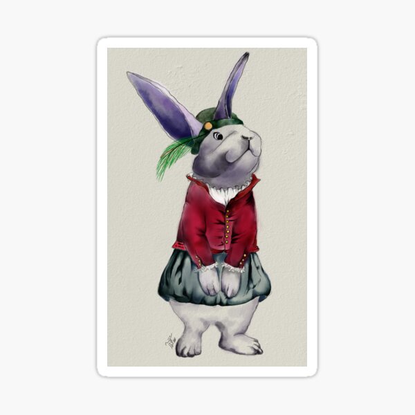 "The White Rabbit" Sticker for Sale by Sheku-Nafisi | Redbubble