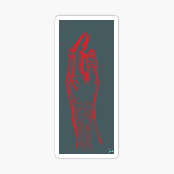 "HAND UP" Sticker by sine | Redbubble