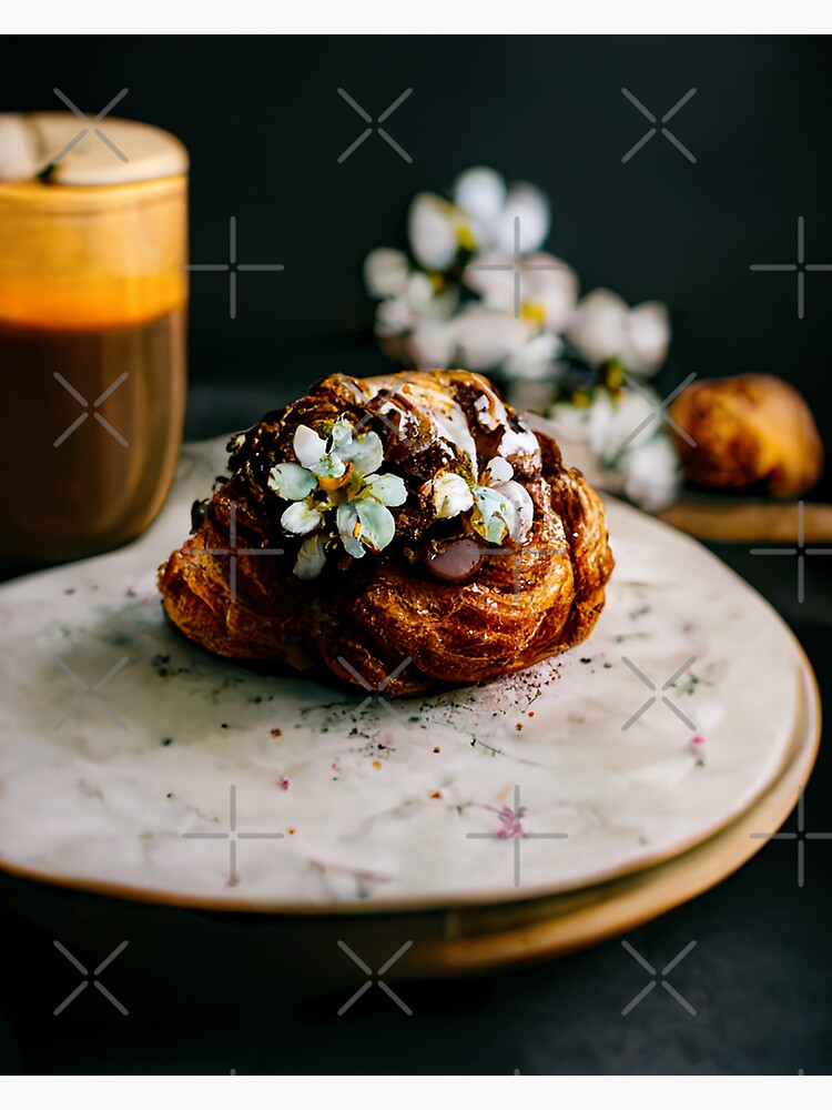 "Chocolate Croissant" Sticker for Sale by Lewizuh | Redbubble