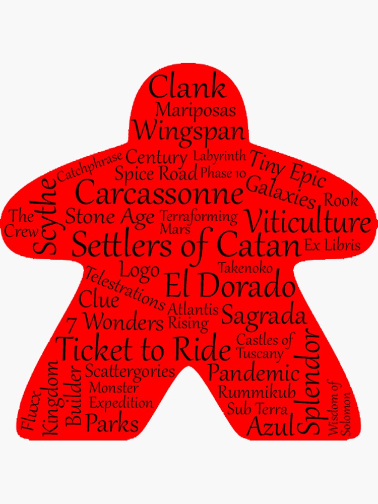 "Board Game Meeple" Sticker for Sale by ThatMusicalGirl | Redbubble