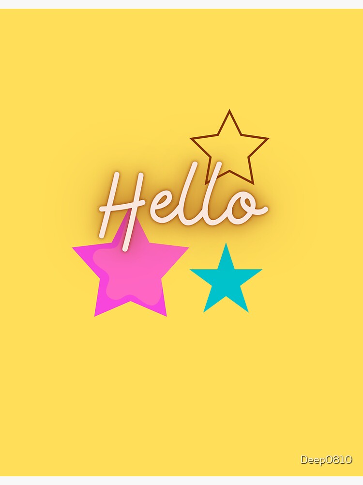 "Hello Star" Sticker for Sale by Deep0810 | Redbubble