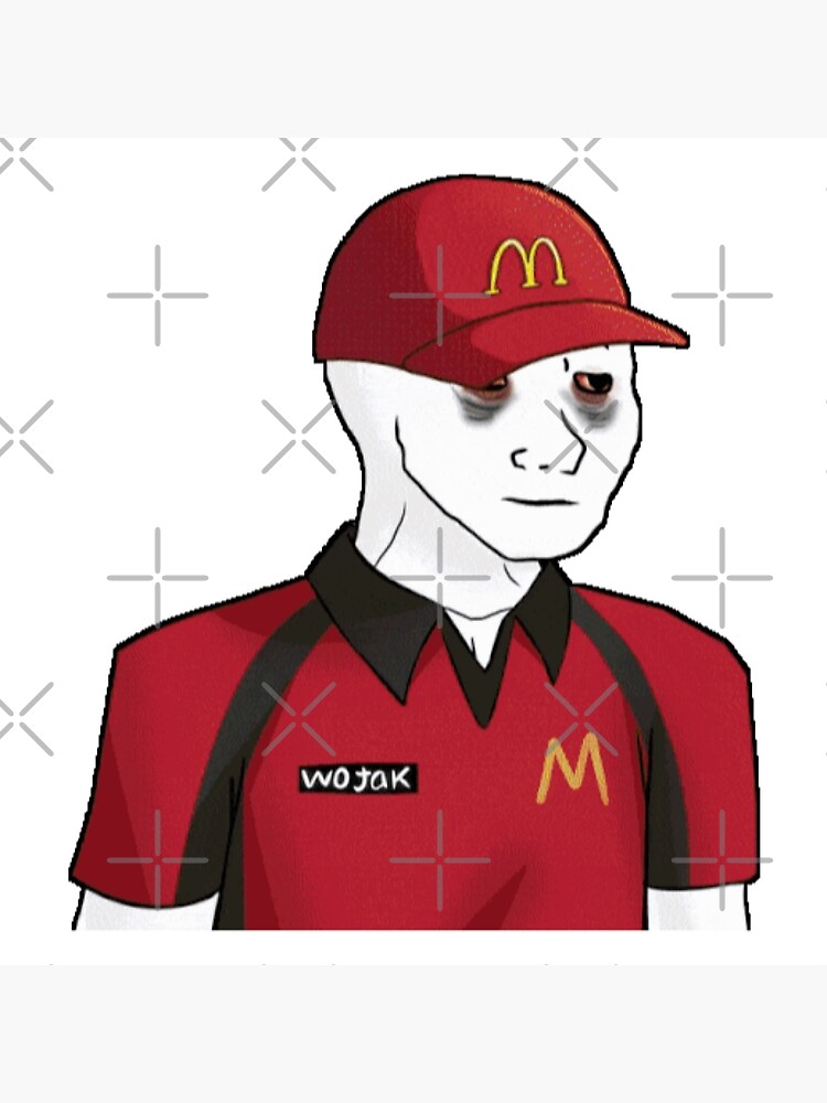 "McWojak McDonald’s Wojak" Art Print for Sale by Msrblesalesman | Redbubble