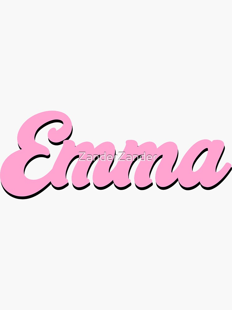 "Emma" Sticker for Sale by ZanderZander | Redbubble