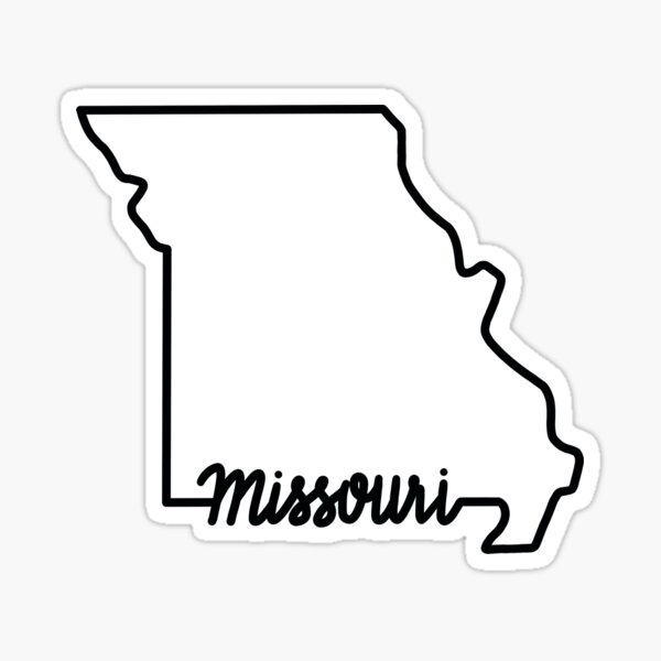 Pegatina «Esquema del estado de Missouri con letras» de Remy-and-Clyde ...