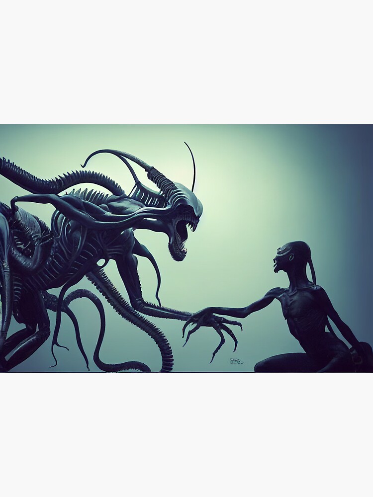 "The Creation of Xenomorph" Sticker for Sale by olemelo | Redbubble