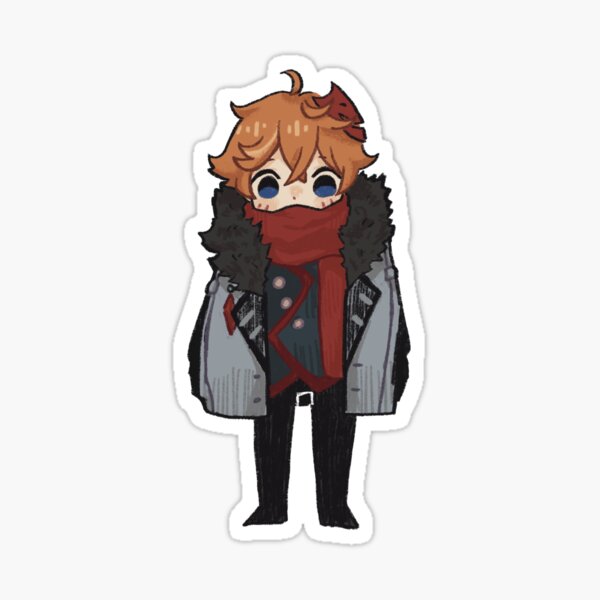 "just a little fatui guy" Sticker for Sale by tinytaiyaki | Redbubble